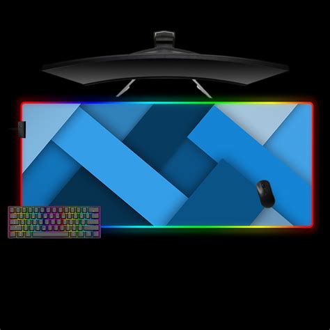 Blue Blocks Design M Xxl Size Rgb Gaming Mouse Pad Computer Desk Mat