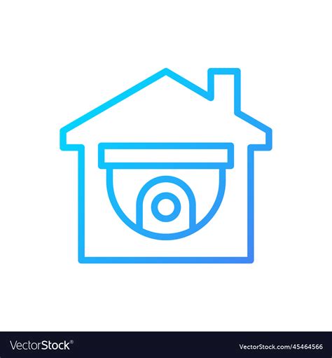 Cctv Pixel Perfect Gradient Linear Icon Royalty Free Vector