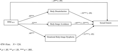 The Perception Of Self Pathway Predicting Sexual Esteem Note N