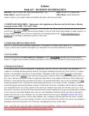 Math Syllabus Fall Pdf Syllabus Math Business