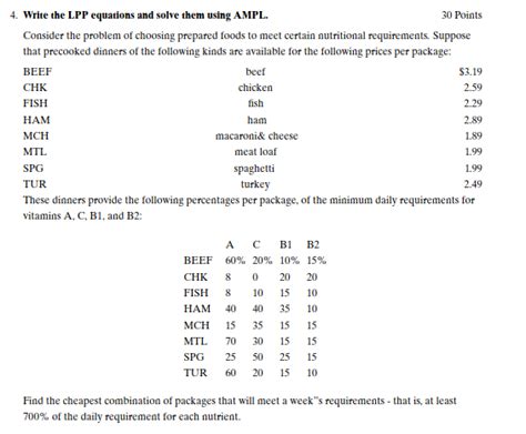 Solved Write The Lpp Equations And Solve Them Using Ampl 30