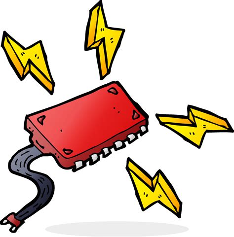 Cartoon Computer Chip 12266850 Vector Art At Vecteezy
