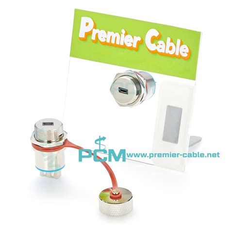 Metal Micro Usb 20 Female To Female Waterproof Panel Mount Connector