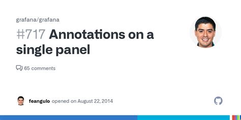 Annotations On A Single Panel · Issue 717 · Grafanagrafana · Github