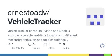 GitHub Ernestoadv VehicleTracker Vehicle Tracker Based On Python And Node Js Provides A