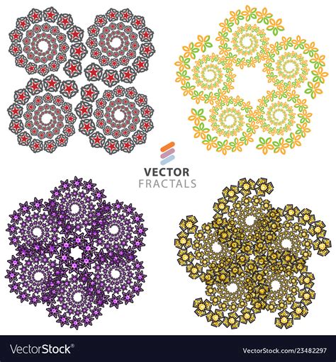 Fractal Set Royalty Free Vector Image Vectorstock