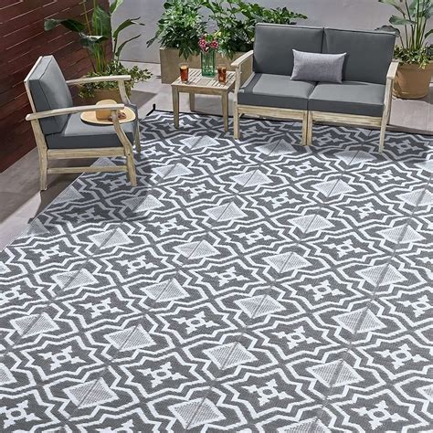 Alfolo Outdoor Rugs 9x12 For Patios Clearance Waterproof