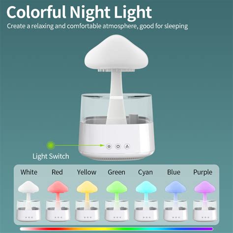 Mushroom Rain Air Humidifier Electric Aroma Diffuser Wholesale Send