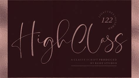High Class Handwritten Font › Fontesk