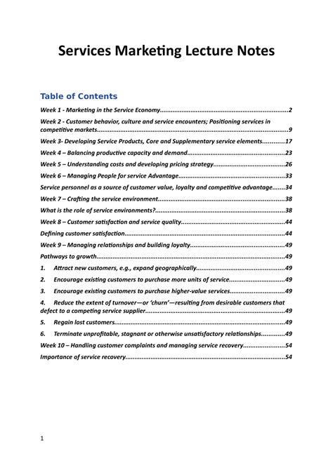 Services Marketing Lecture Notes Studocu