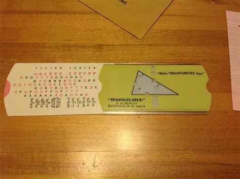 Triangulator Slide Trigonometry Simplifier Instruction Manual