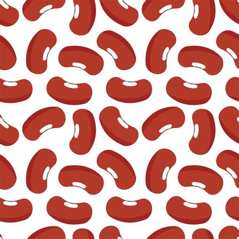 Premium Vector Red Bean Seamless Pattern