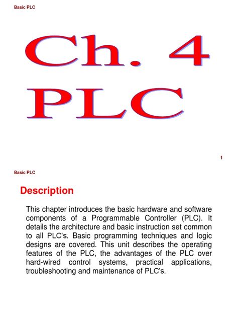 Plc Pdf Programmable Logic Controller Random Access Memory