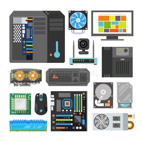 Pc Components Stock Illustrations 2 087 Pc Components Stock