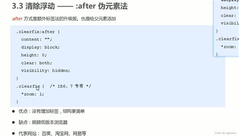清除浮动 Csdn博客