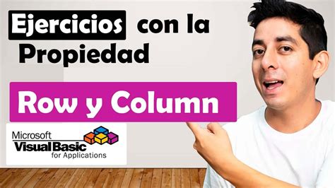 Ejercicios Con La Propiedad Row Y Column De VBA