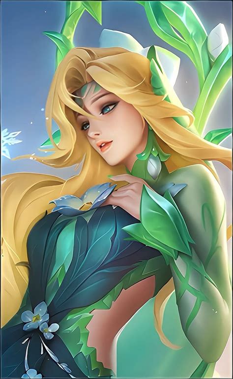 Aurora Basic Skin Revamped Artwork Mlbb Mobile Legend Wallpaper