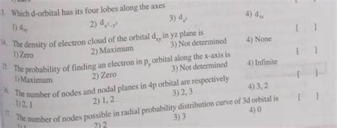 The Number Of Nodes And Nodal Planes In 4p Orbital Are Respectively Filo