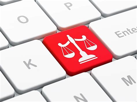 Law Concept Scales On Digital Paper Background Flowchart Information