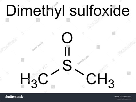 Chemical Structure Dimethyl Sulfoxide Drug Substance Stock Vector Royalty Free 2581624053