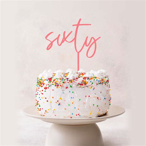 Any Age Script Number Cake Topper By Boldly Whittle