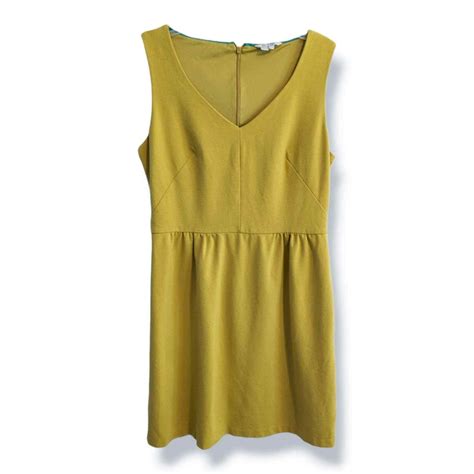 Boden Sarah Ponte Knit Dress In Yellow Size 12l Gem