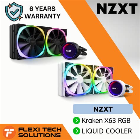 Nzxt Kraken X63 280mm Aio Liquid Cooler With Rgb Black White
