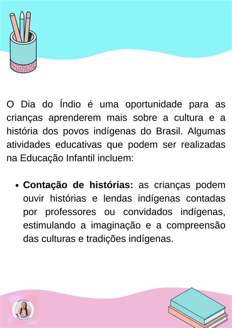 Atividades Dia Dos Povos Indígenas Professora Carolina Palhas