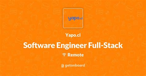 Software Engineer Full Stack At Yapocl Remote Work From Home Get On Board