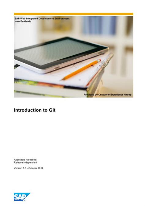 Pdf Sap Web Integrated Development Environment Executing “git