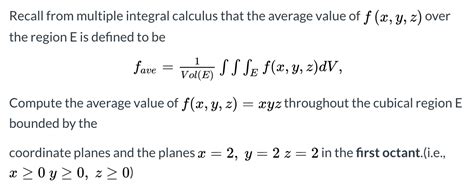 Solved Recall From Multiple Integral Calculus That The Chegg Com