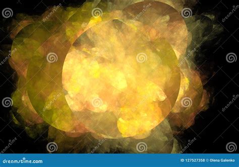Abstract Fractal Texture With Circle Fantasy Fractal Texture Digital
