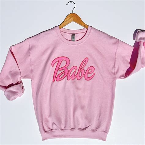 Cursive Doll Logo Sweatshirt Glitter Sweatshirt Crewneck Sweatshirt Babe Sweatshirt