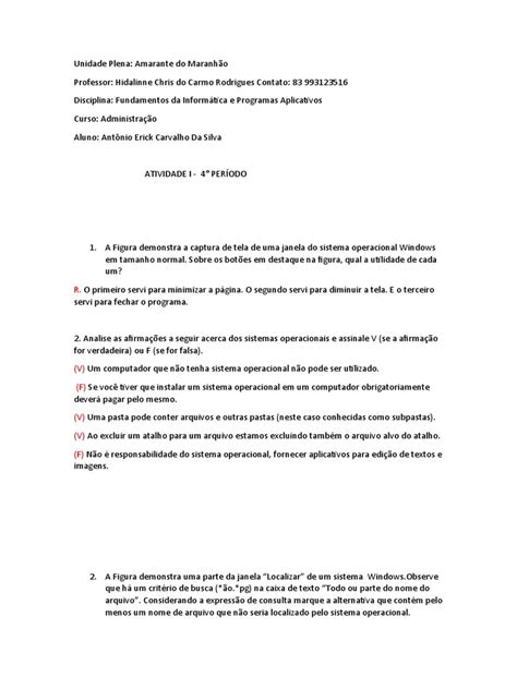 Atividade De Informática K Pdf