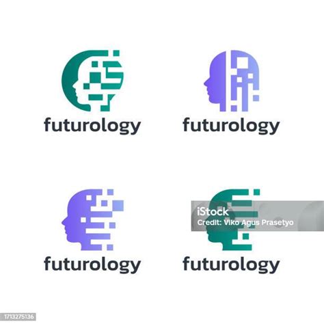 Set Of Future Knowledge Symbol Design Vector Technology Researcher