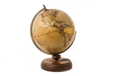 Premium Photo An Antique World Globe With A Classic Map