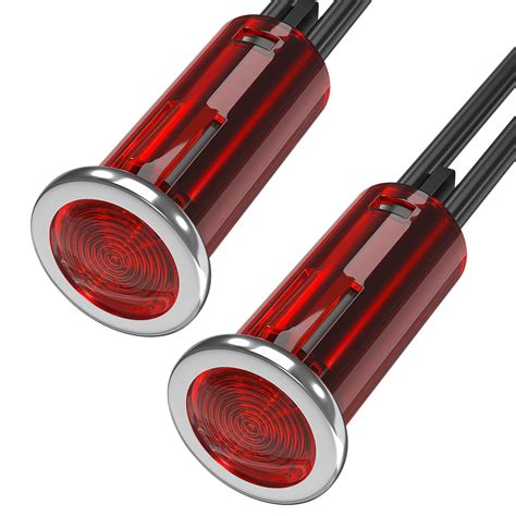 Daiertek Indicator Light 12v Red Snap In 1 2 Panel Mount Led Indicator Light 12