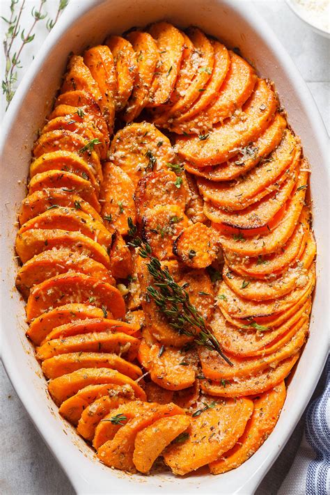 Roasted Sweet Potato Recipe With Garlic And Parmesan How To Roast Sweet Potato — Eatwell101