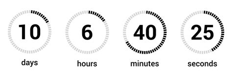 Day Hour Minute And Second Clock Loading Vector Display Design 34717226 Vector Art At Vecteezy