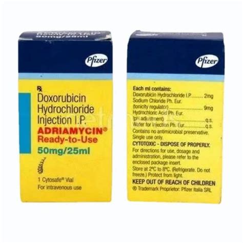 Adriamycin Injection 50mg At Rs 1500 Box Adriamycin Ready To Use In Vadodara Id 2853085543533