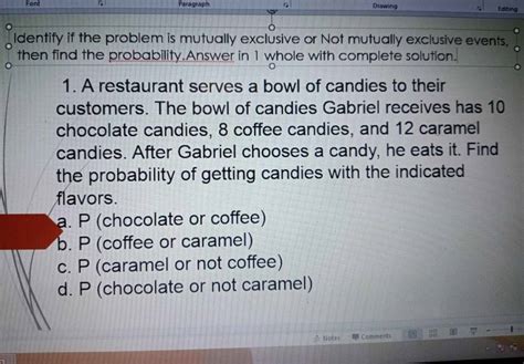 Solved Font Paragraph Drawing Editing Identify If The Problem Is