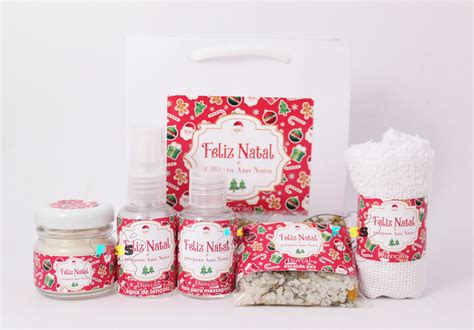 Kit Vela Perfumada Escalda Pés Natal Personalizado Brinde Elo
