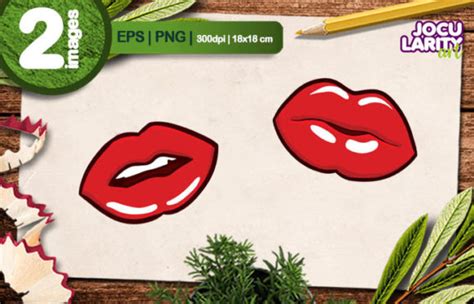 Funny Lips Kiss Cartoon Symbol Vector Graphic By Jocularityart