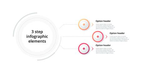 3 단계 서클 비즈니스 프로세스 차트 인포 그래픽 원형 회사 워크플로 그래픽 요소입니다 회사 순서도 프레젠테이션 슬라이드