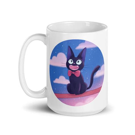 Kikis Delivery Service Jiji In Circle Mug Ghibli Merch Store