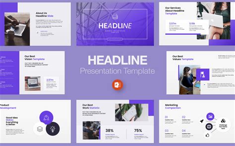 Headline PowerPoint Presentation Template TemplateMonster
