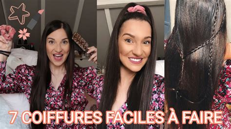 7 Coiffures Faciles À Faire Soi MÊme Youtube
