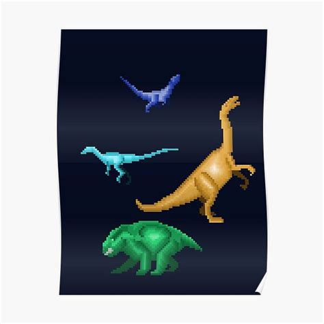 Prehistoric Pixels Triassic Premium Matte Vertical Poster Sold By Mas Amedda Darsie Sku