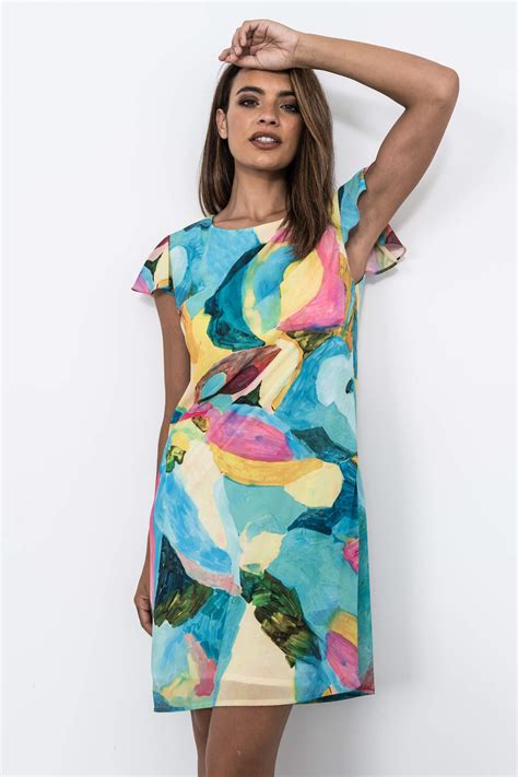 VESTIDO FLORAL ACUARELAS M CAPAS Precchio