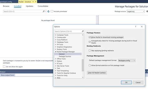 Install NuGet Packages Not Shown In Visual Studio 2017 Stack Overflow